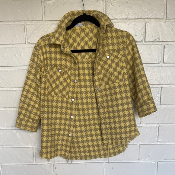 Zara | Jackets & Coats | Zara Kids Yellow Plaid Jacket | Poshmark
